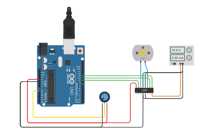 Circuit Design Ex18 Arduino Potentiometer Control Dc Motor Tinkercad 4404