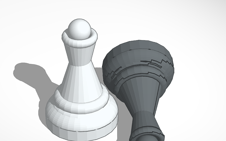 3D design Pawn (Chess Piece) - Tinkercad