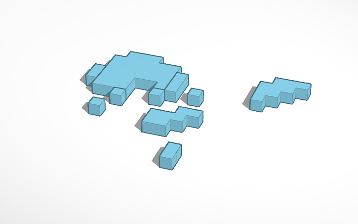3D design squirtle light blue pieces | Tinkercad