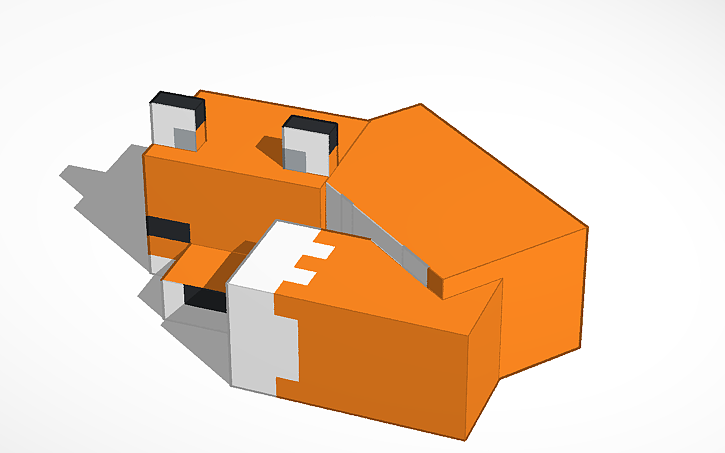 3D design Copy of Minecraft Sleeping fox - Tinkercad