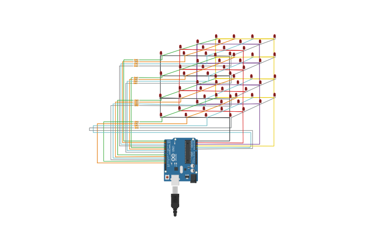 Circuit Design 4x4x4 Led Arduino Uno Tinkercad 1085