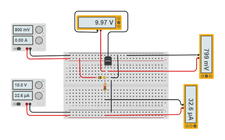 Circuit design Mosfet - Tinkercad
