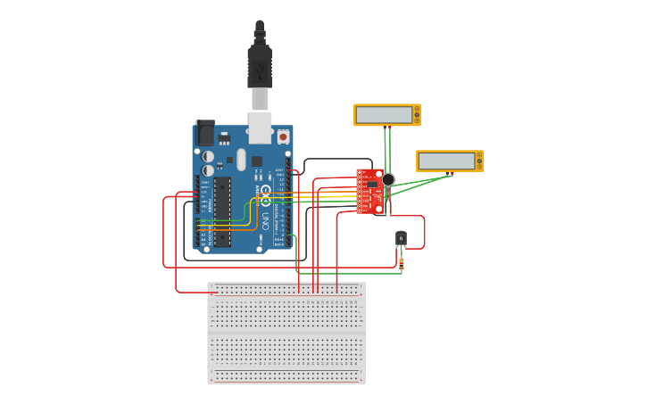 Circuit design Acelerómetro Grupo1 - Tinkercad