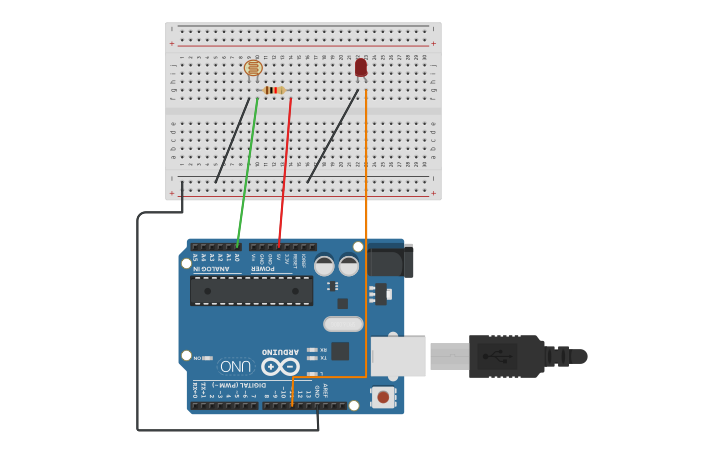 Circuit design 64701467 LDR Analog | Tinkercad