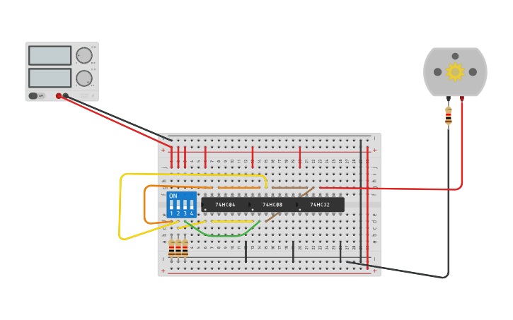 Circuit design Parcial problema 2 | Tinkercad