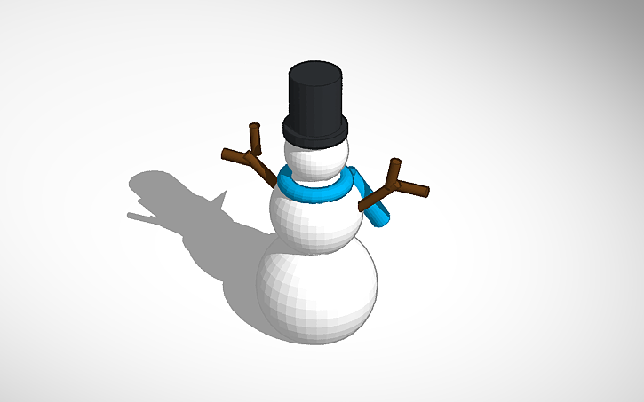 3D design Snowman | Tinkercad