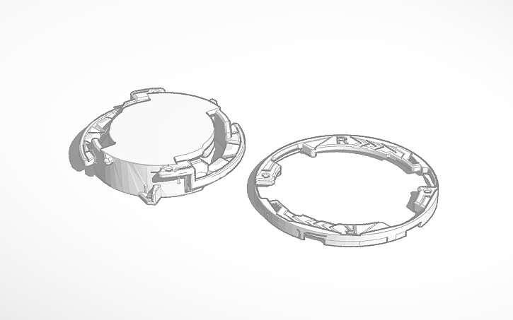 3D design beyblade quad drive base (with core mode clips on chip ...