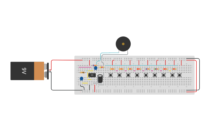 Circuit design Taller #1 3T 2021-11 Piano | Tinkercad