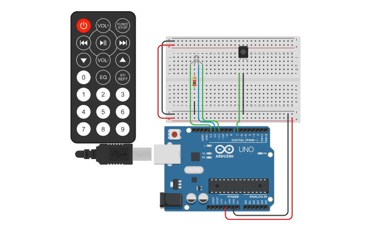 Circuit design IR REMOTE | Tinkercad