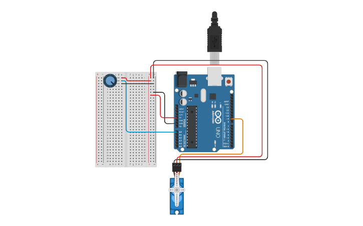 Circuit design Circuit 3A: Servo Motors - Jolette Hernandez | Tinkercad