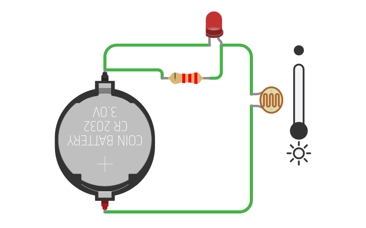 Circuit design basic ldr - Tinkercad