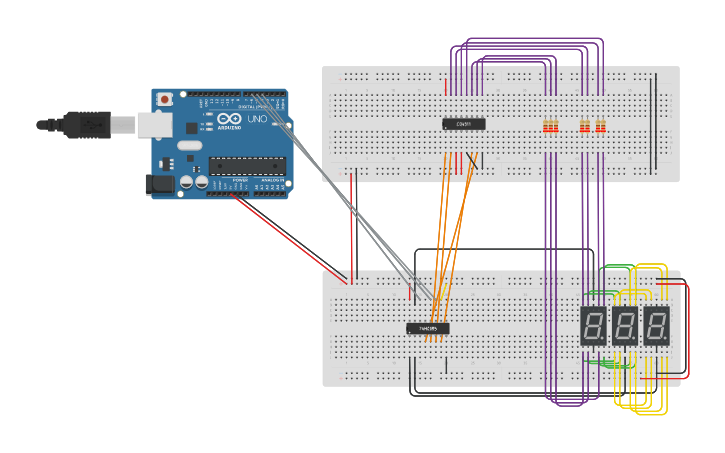 Circuit design Shift Register, BCD and Common Cathode 7 Segment ...