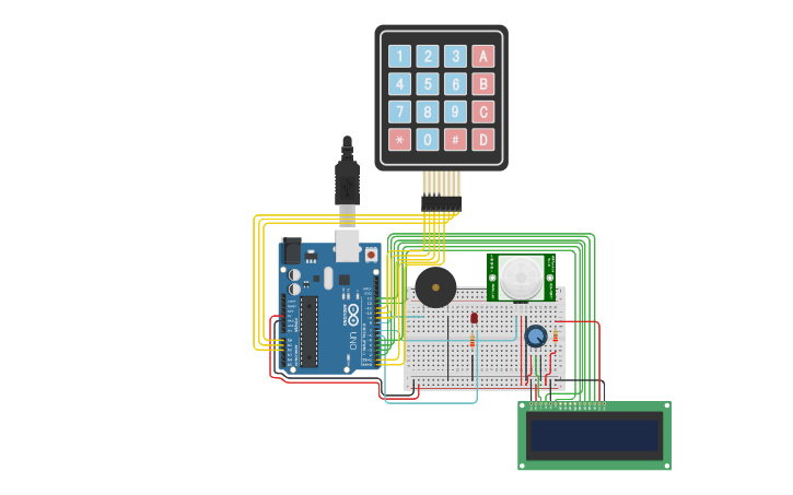 Circuit design safe security - Tinkercad