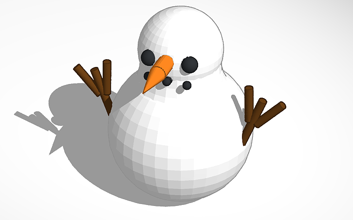 3D design Snowman - Tinkercad