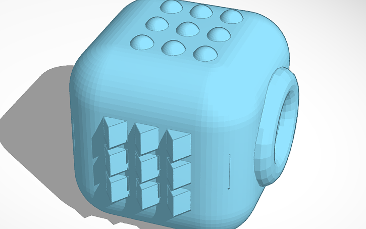 3D design Fidget Cube - Tinkercad