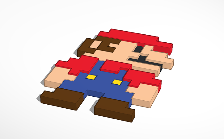3D design Mario (Mario bros) - Tinkercad