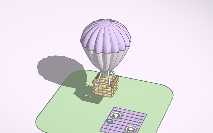 3D design hot air balloonn - Tinkercad