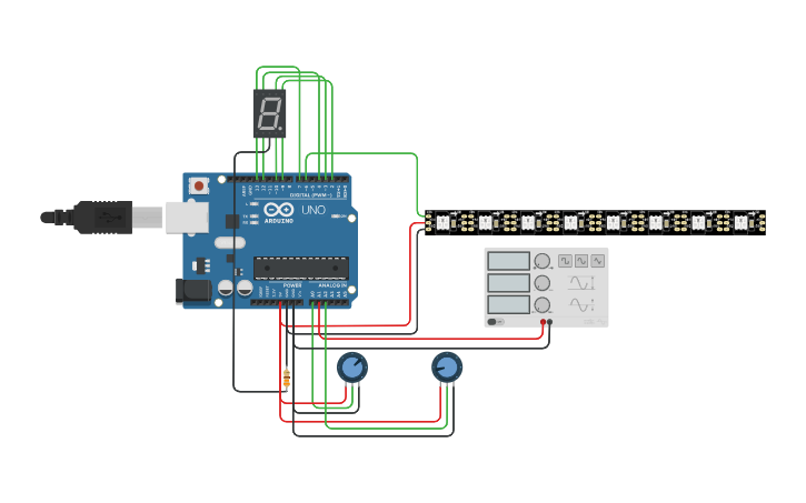 Circuit design DASH CONTROL | Tinkercad