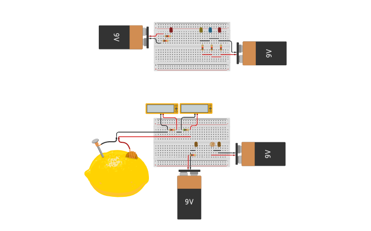 Circuit design circuito en serie con led, paralelo con led - Tinkercad