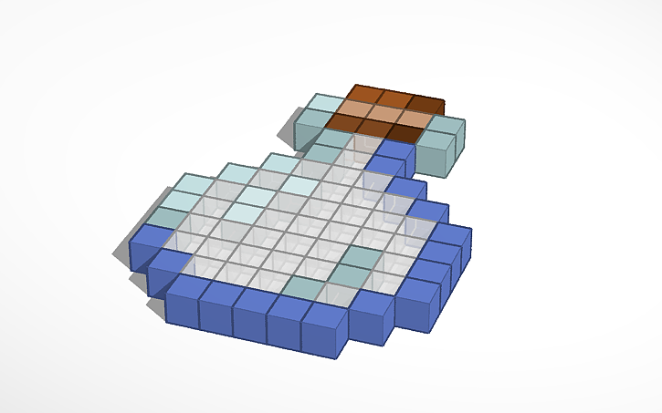 3D design Minecraft Empty Bottle (PRINTABLE) | Tinkercad