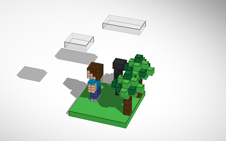 3D design minecraft steve hard - Tinkercad