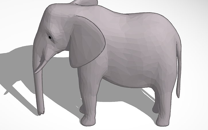 3D design Elephant - Tinkercad