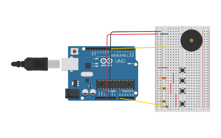 Circuit design Teclado | Tinkercad