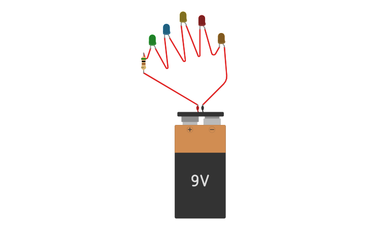 Circuit design hand leds - Tinkercad