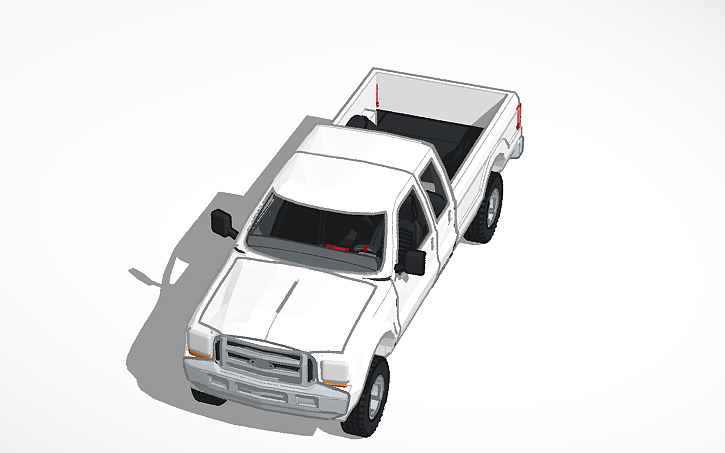 3D design Extended cab Ford F350 - Tinkercad
