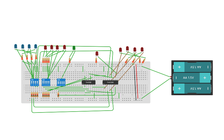 Circuit Design 4 Bit Adder Subtractor Tinkercad