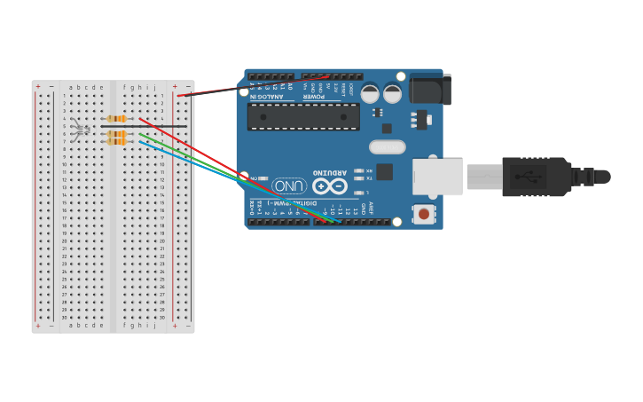 Circuit design 2.2.2.6 Lab - RGB LED using RedBoard and Arduino IDE - Tinkercad