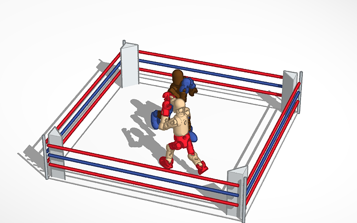 3D design Boxing Match - Tinkercad