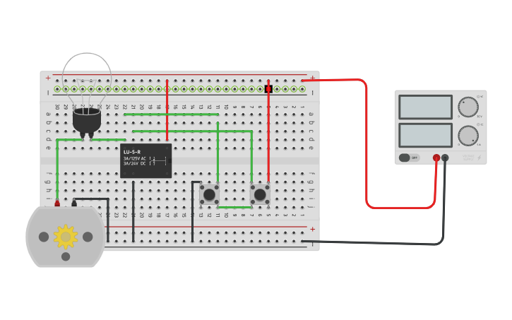 Circuit design RELAY PART B 23DEM19F1069 WITH BREADBOARD | Tinkercad