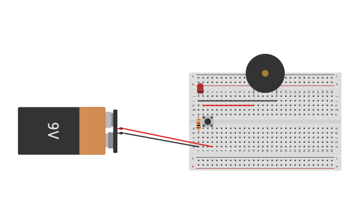 Circuit design DOOR BELL - Tinkercad