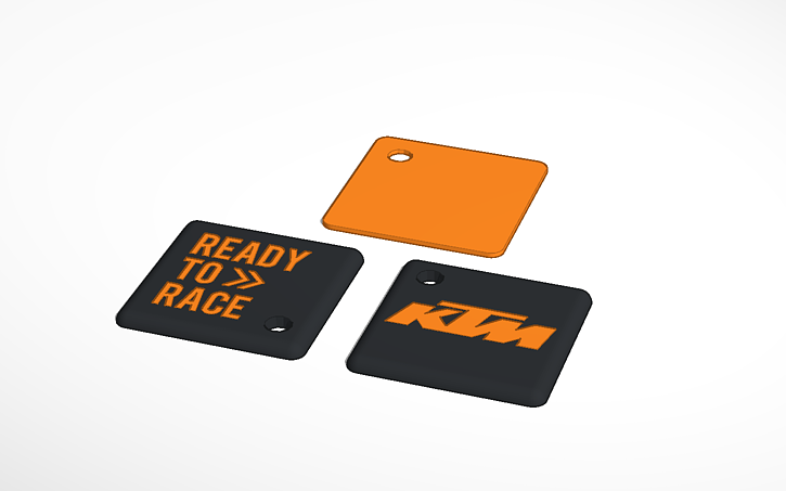 3D design KTM key chain - Tinkercad