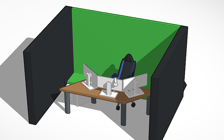 3D design gaming setup - Tinkercad