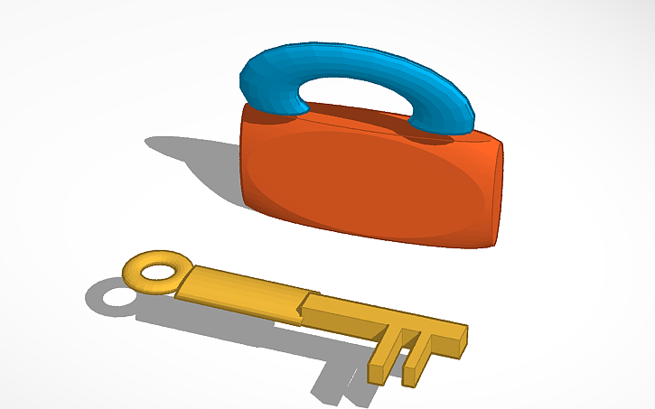 3D design the key lock - Tinkercad