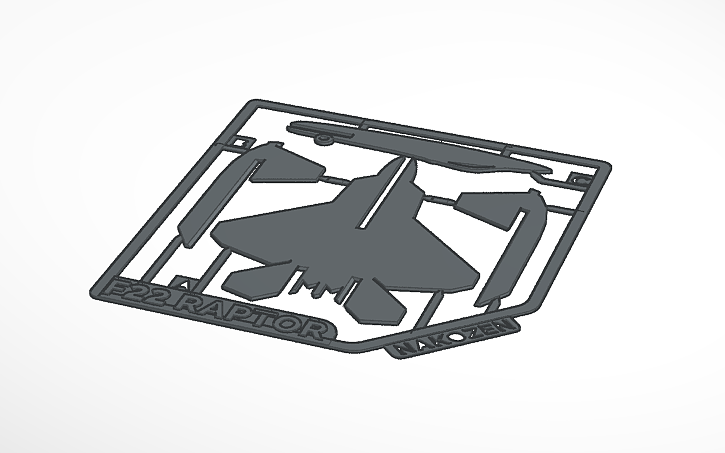 3D design F22 raptor kit card - Tinkercad