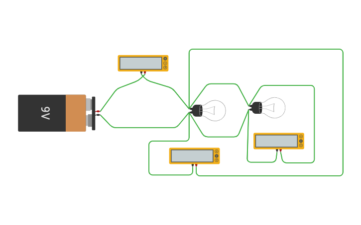 Circuit design 3_VOLTIMETRO_AMPERIMETRO_EN PARALELO | Tinkercad