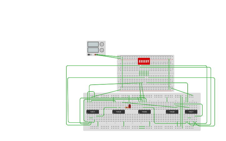Circuit design 4 x 1 mux | Tinkercad
