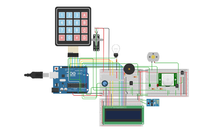 Circuit design Home Automation - Tinkercad