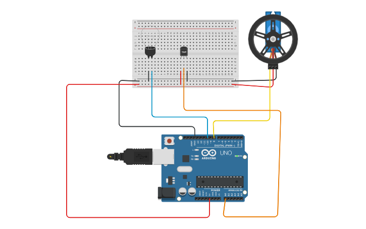 Circuit design Air Conditioning - Tinkercad