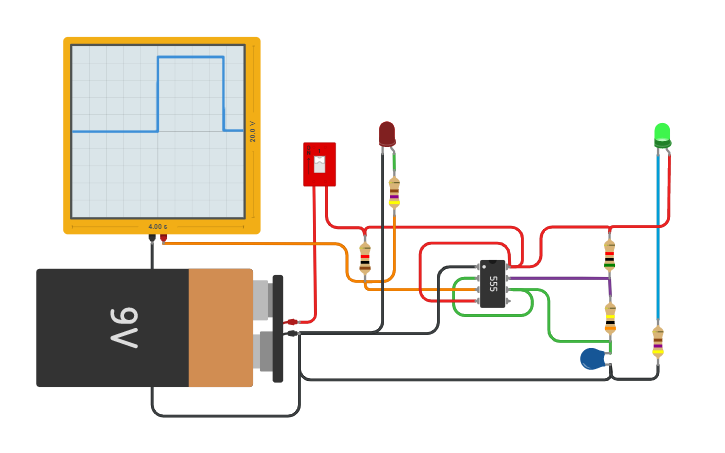 Circuit design LED Power Indicator - Tinkercad