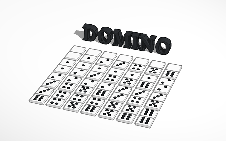 3D design Domino - Tinkercad