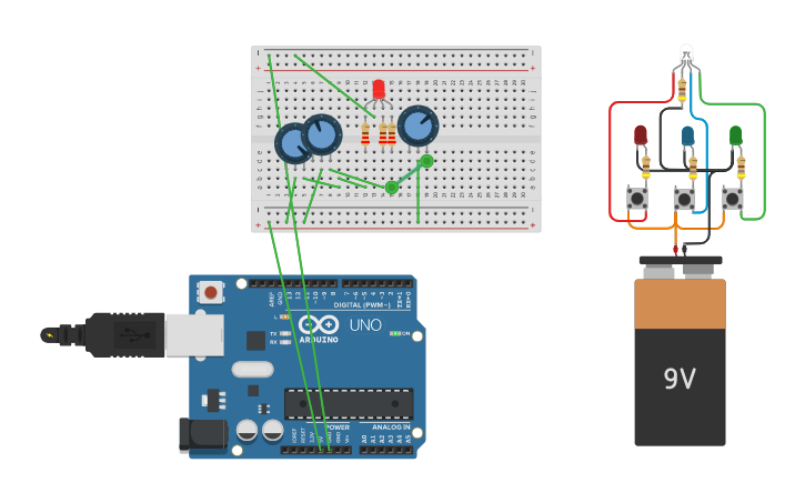 Tinkercad Arduino Led Potentiometers 55 Off