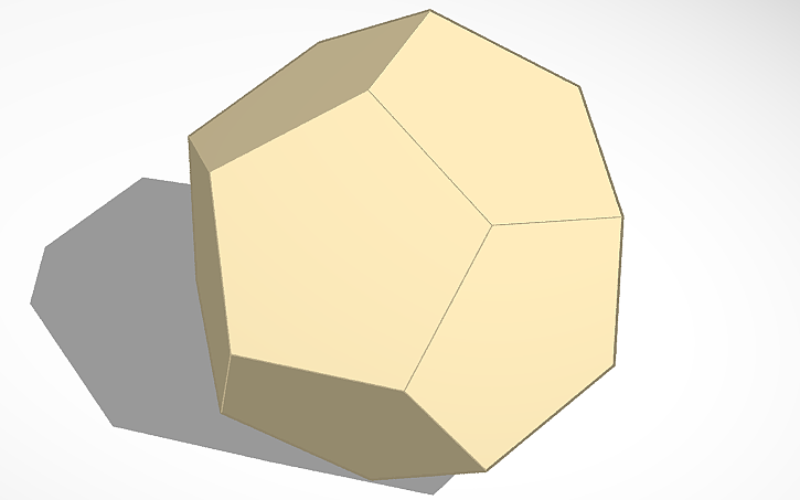 3D design Copy of Copy of 12 sided dice; dodecahedron | Tinkercad