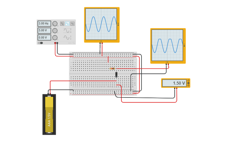 Circuit Design Debugged Parallel Clipper Circuit Positive Tinkercad