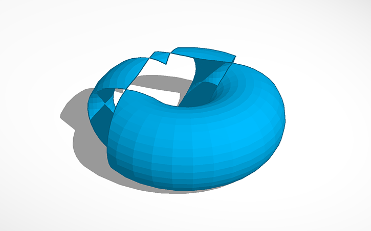 3D design #Just3Shapes Cut Torus | Tinkercad