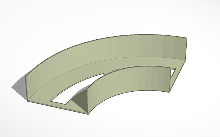 3D design single lane 90 Degree Corner - Tinkercad