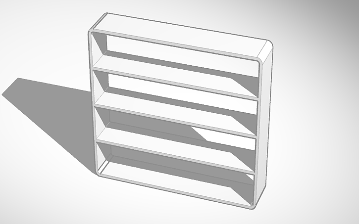 3D design Futuristic Book Shelf - 5ft wide x 1ft deep x 5ft tall ...